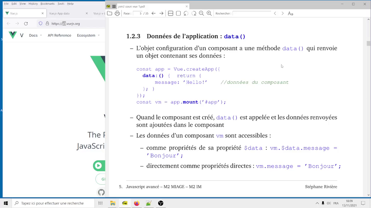 UHA.Pod - Vue Js Cours 1 1/4 : Introduction À Vue Js UHA.Pod - Vue Js Cours 1 1/4 : Introduction À Vue Js