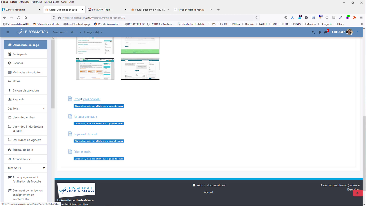 UHA.Pod - Pôle APPUI - Tutoriels - Affichage Des Vidéos Dans Moodle