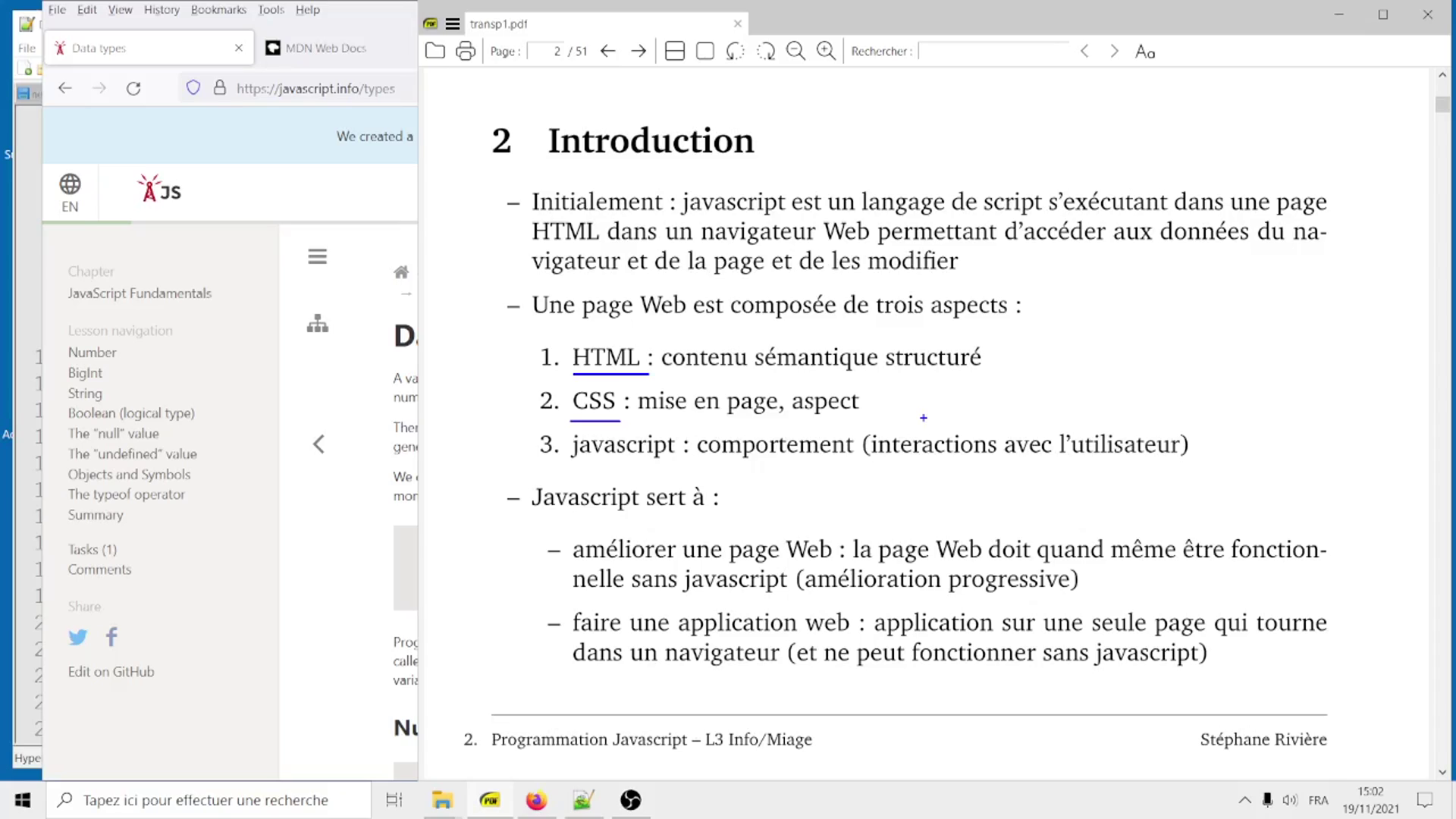 UHA.Pod - Programmation Web En Javascript : Cours 1 1/…